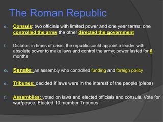 Rome- Geography, Republic, Punic wars notes | PPTX | Death, Injury, or ...