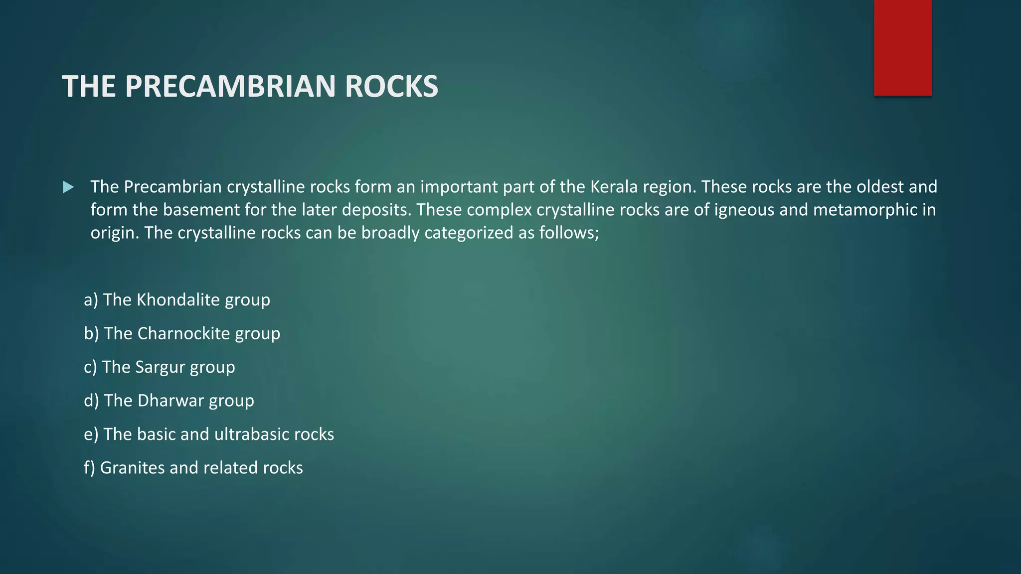 Geology of kerala .pptx | Geology | Science