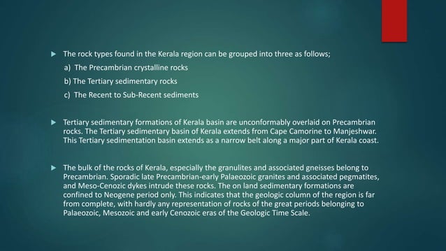 Geology of kerala .pptx | Geology | Science