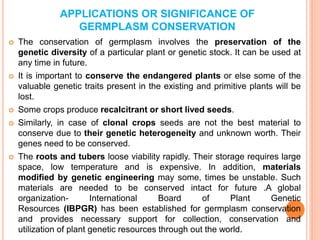 in vitrogermplasm conservation | PPTX