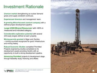 GoviEX Uranium Inc. - Corporate Presentation (February 2022) | PPT