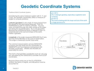 2017 PLSC Track: Fundamentals of Coordinate Systems | PPT