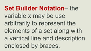 INTRODUCTION TO SETS - GRADE 7 MATHEMATICS | PPTX