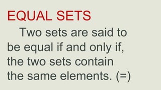 INTRODUCTION TO SETS - GRADE 7 MATHEMATICS | PPTX
