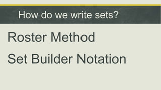 INTRODUCTION TO SETS - GRADE 7 MATHEMATICS | PPTX