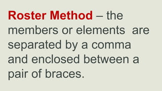 INTRODUCTION TO SETS - GRADE 7 MATHEMATICS | PPTX
