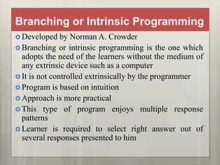 Programed instructional material | PPTX