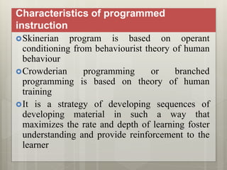 Programed instructional material | PPTX