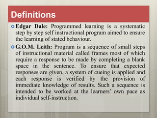Programed instructional material | PPTX