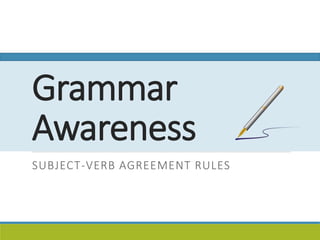 Grammar Awareness (Language Curriculum) | PPTX