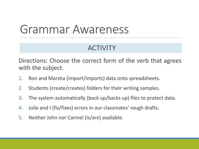 Grammar Awareness (Language Curriculum) | PPTX | Science