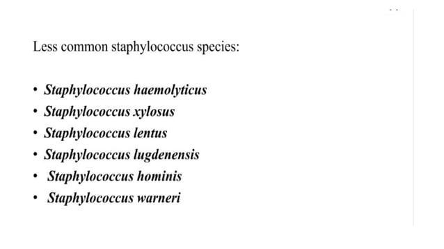 DPT - Microbiology II (Gram +ve cocci) - Genus Staphylococcus | PPT