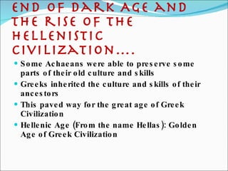 Greek Civilization Begins In Aegean | PPT
