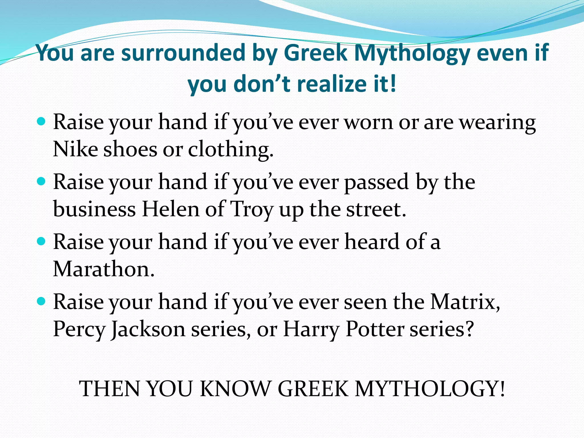 1 greek mythology overview why study myths | PPTX