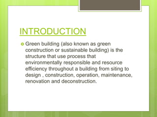 Introduction to green building. | PPTX