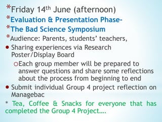 IBDP Group 4 Project: Bad Science Introduction to Students | PPTX