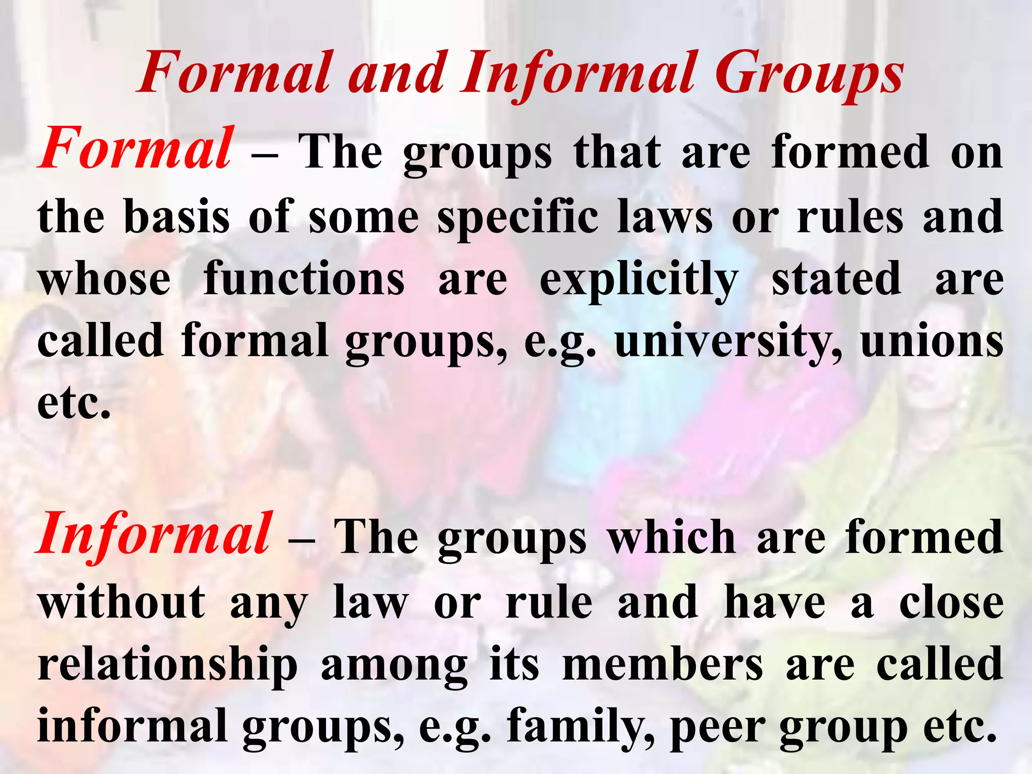 Group Definition and its Types | PPTX