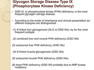 GLCOGEN STORAGE DISORDERS | PPT