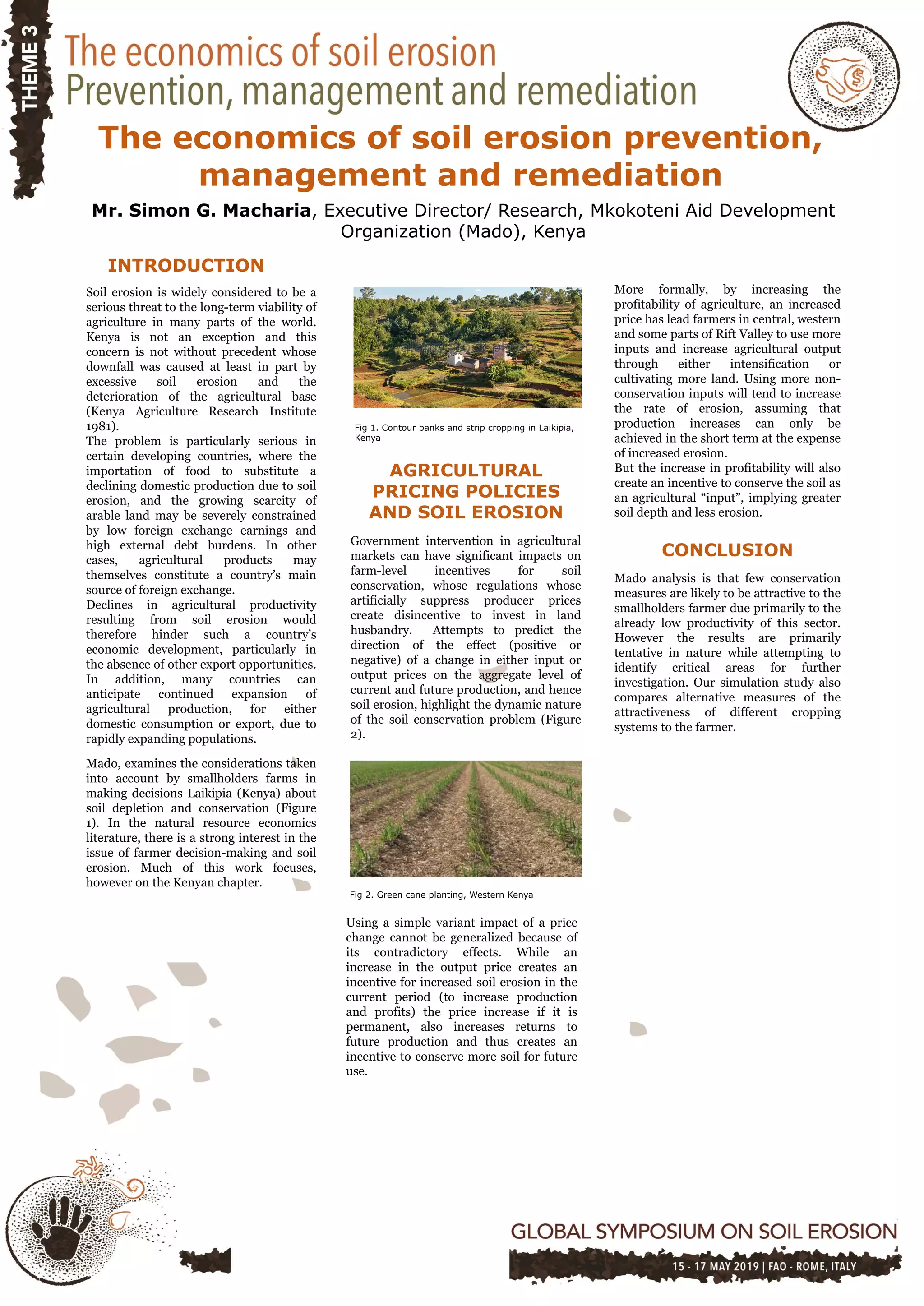 The Economics of Soil Erosion Control and Restoration of Eroded Land | PDF