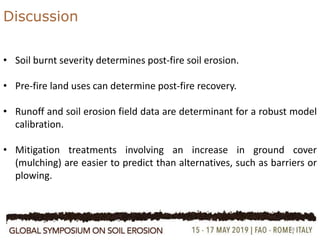 Modelling post-fire soil erosion in recently burned areas | PPT