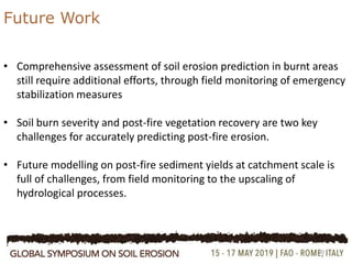 Modelling post-fire soil erosion in recently burned areas | PPT