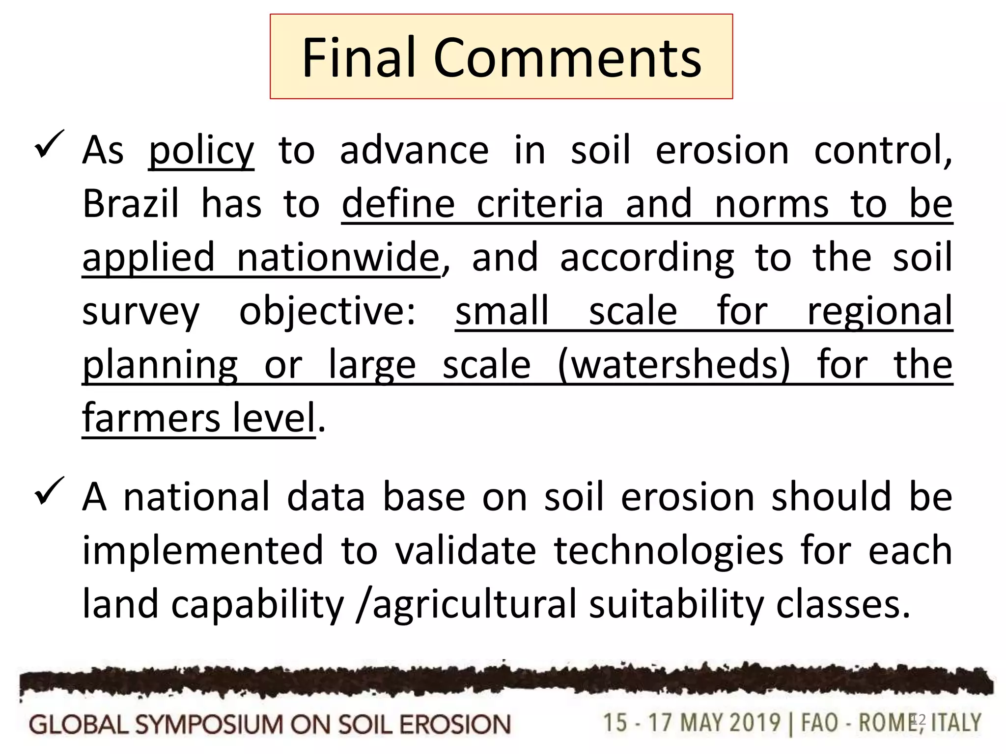 How is soil erosion evaluated in the land capability systems used in ...