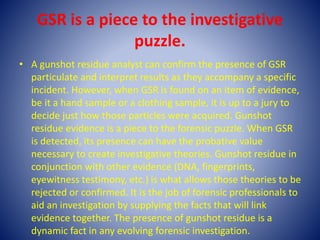 GSR (Gun Shot Residue) | PPTX