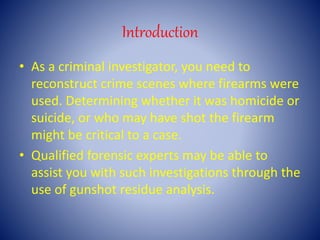 GSR (Gun Shot Residue) | PPTX