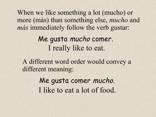 Gustar and Similar Verbs | PPT