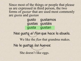 Gustar and Similar Verbs | PPT
