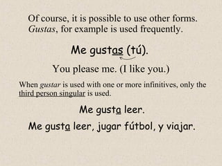 Gustar and Similar Verbs | PPT