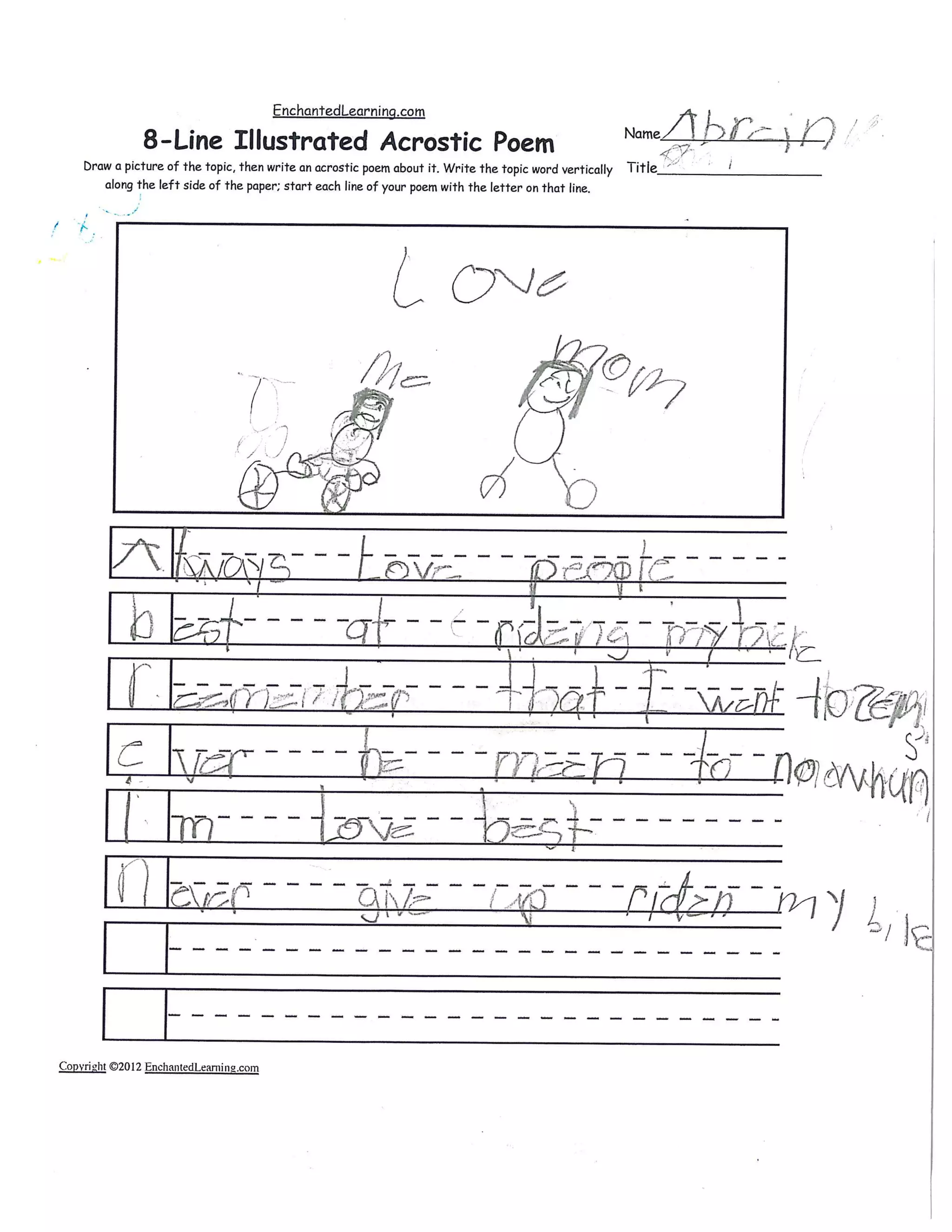 Acrostic Poems - Mrs. Holmes' 1st Grade Class | PDF