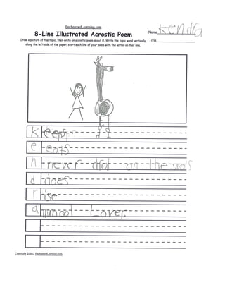 Acrostic Poems - Mrs. Holmes' 1st Grade Class | PDF