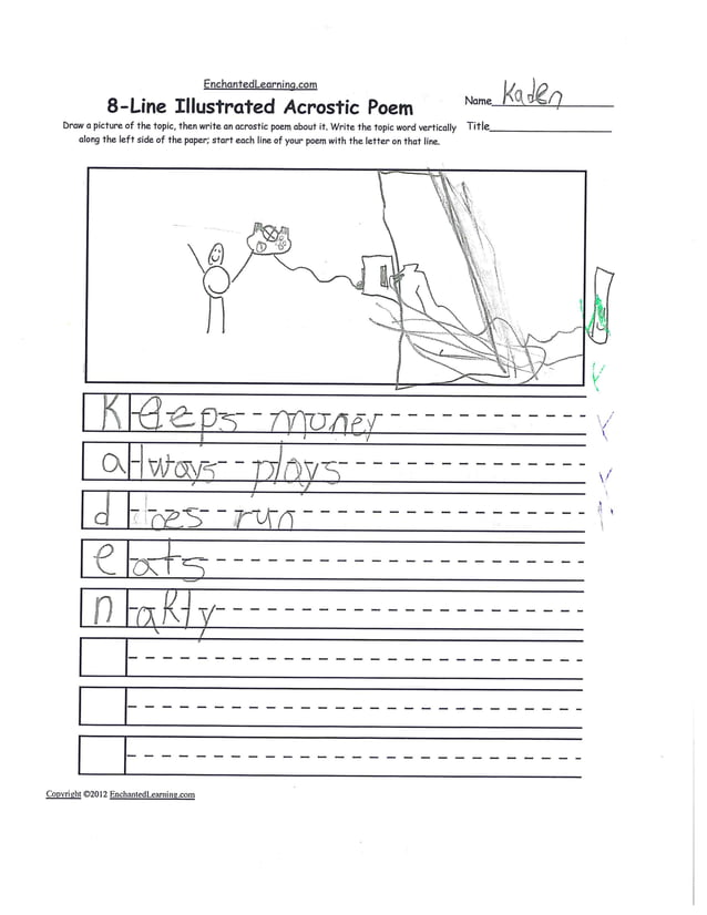 Acrostic Poems - Mrs. Holmes' 1st Grade Class | PDF