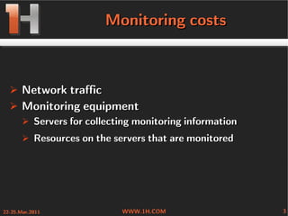 Monitoring costs | PPT