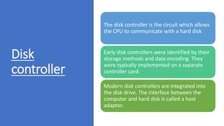 Working principle of a hard disk controller | PPTX