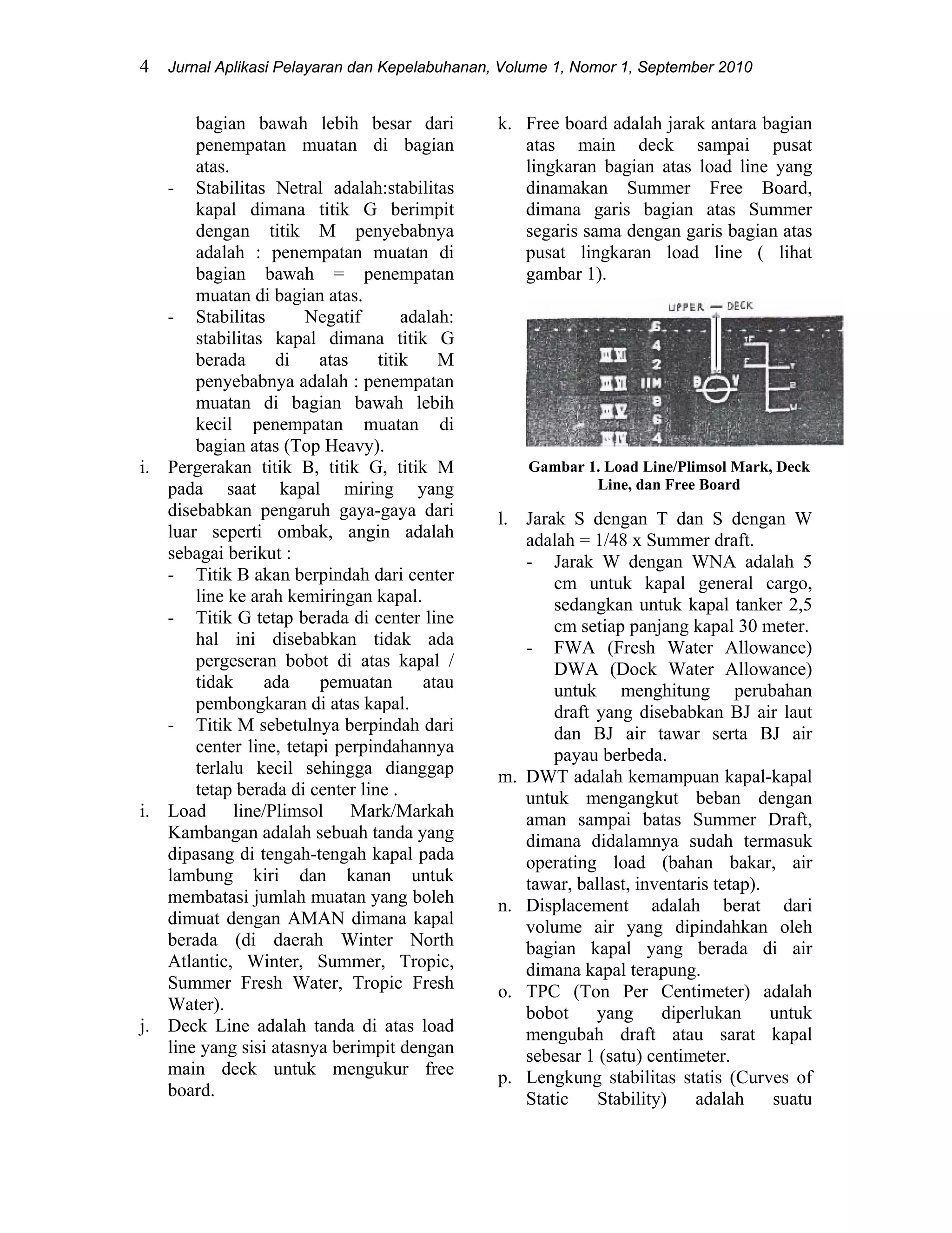 1 hardjanto pengaruh kelebihan dan pergeseran muatan di atas kapal terhadap stabilitas kapal | PDF