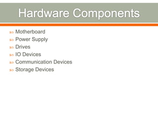 1 hardware fundamentals | PPT