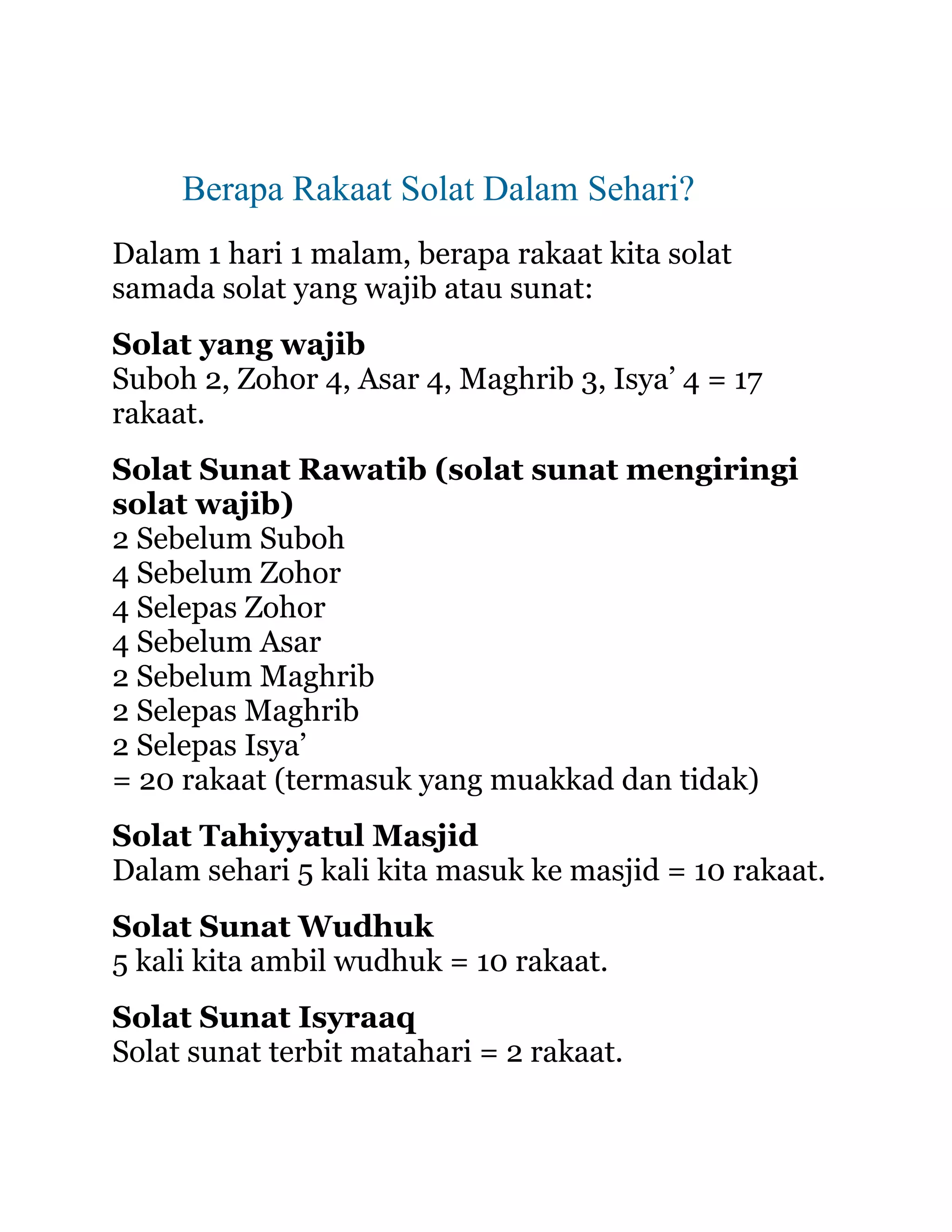 1 hari ada 60 rakaat | DOC