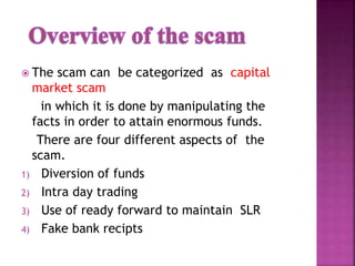 Harshad Mehta Capital Market Scam | PPTX