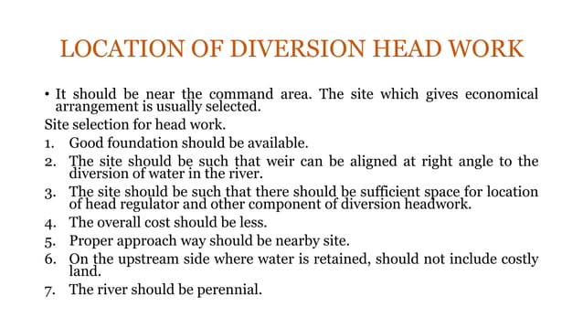 DIVERSION HEAD WORK | PDF