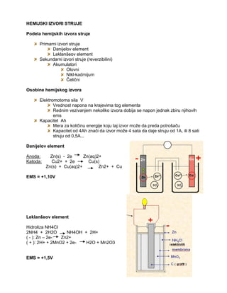 1 hemijski izvori struje | PDF