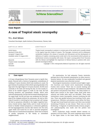 A case of Tropical ataxic neuropathy | PDF