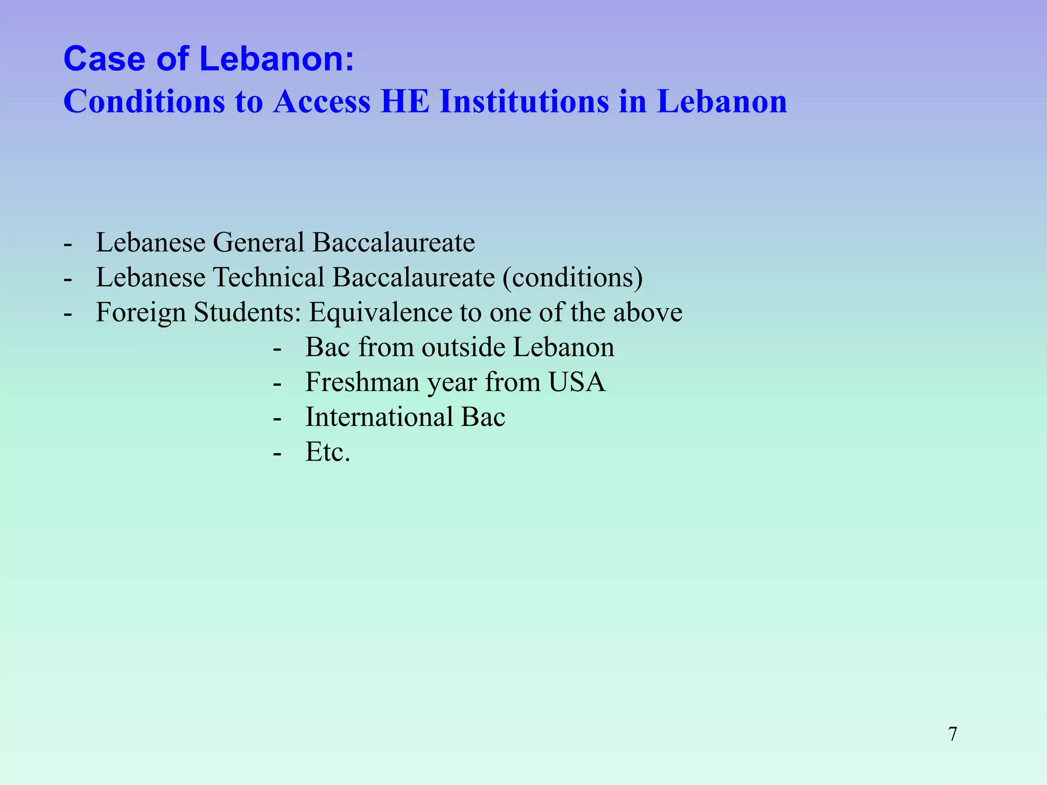 Higher Education System in Lebanon | PDF