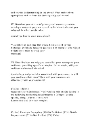 1 HIS 200 Project 1 Guidelines and Rubric Overvie.docx