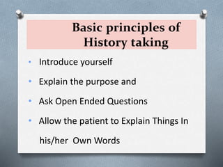 1) HISTORY TAKING | PPT