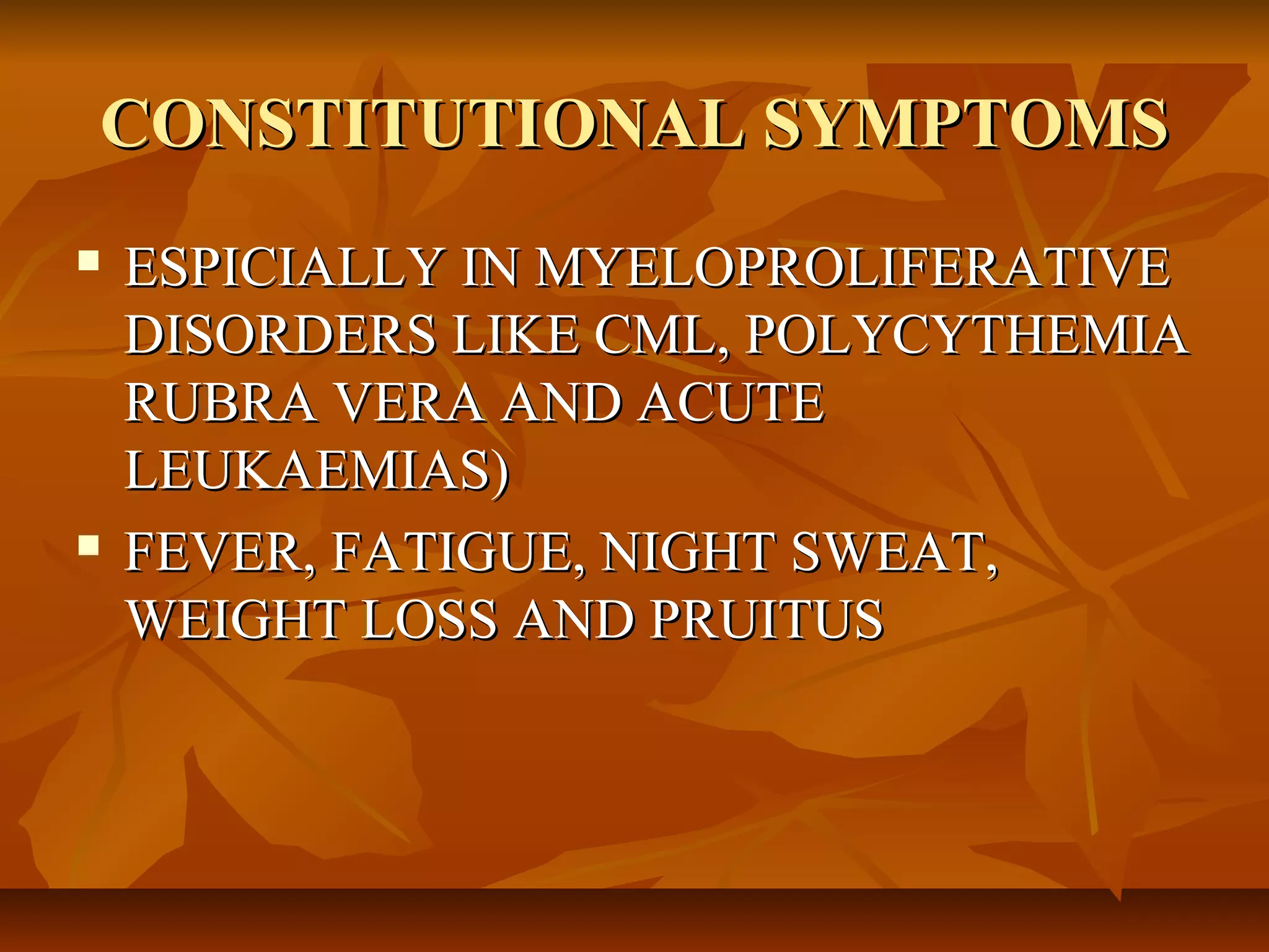 HistoryTaking - Haemopoietic System | PPT