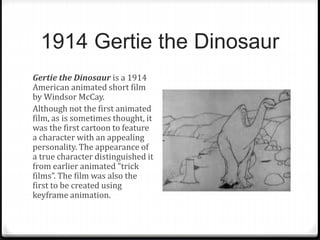 1) history of animation timeline | PPTX