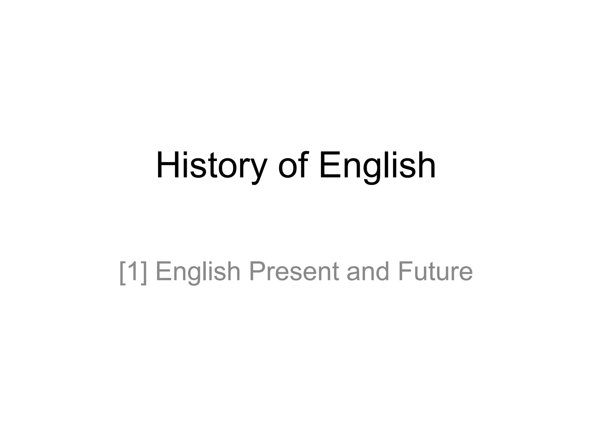 [1]history of english | PPT