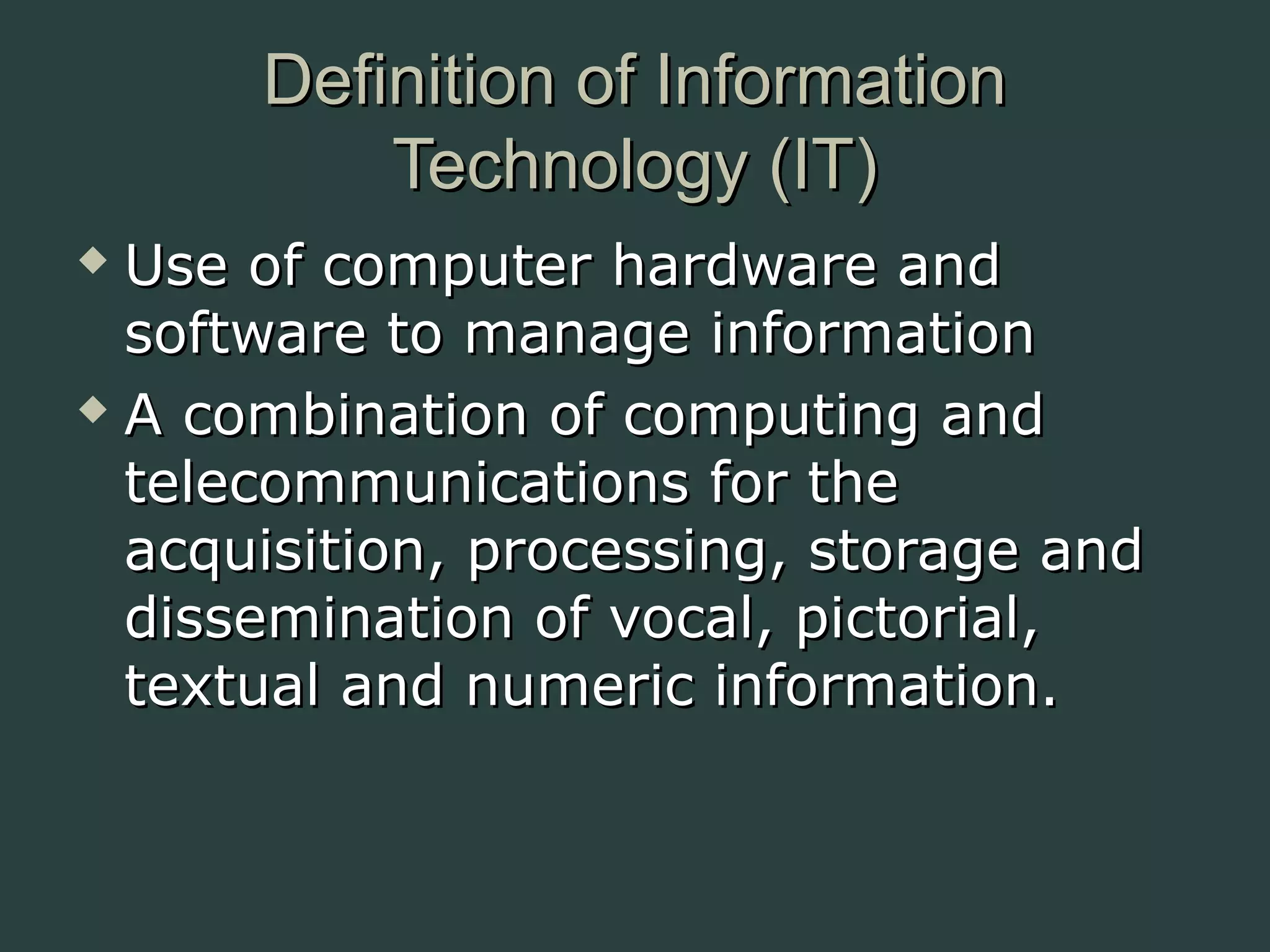 1 history of information technology | PPT